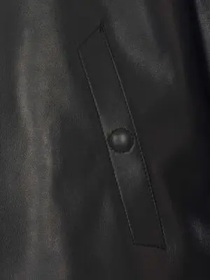 TOM FORD Smooth Lambskin Leather Shirt Jacket With Zip Closure