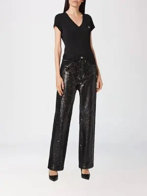 Philipp Plein Mid-rise Straight Leg Trousers With Sequin Embroidery