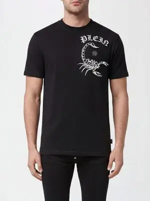 Philipp Plein Solid Colour Cotton T-shirt With Contrasting Logo - White