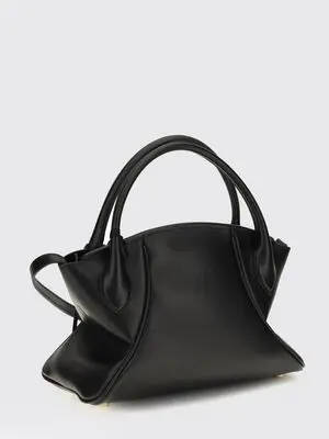 Balmain Pulse Hourglass Handbag In Smooth Leather - Black