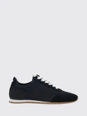 TOTEME Bi-color Recycled Nylon And Suede Lace-up Sneakers - Black