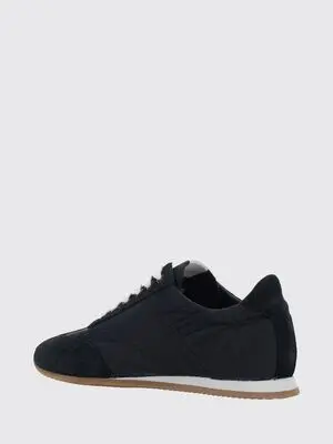 TOTEME Bi-color Recycled Nylon And Suede Lace-up Sneakers - Black