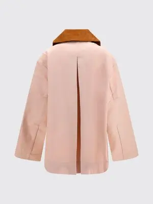 GANNI Recycled Polyethylene Shirt Jacket With Velvet Collar - Pink