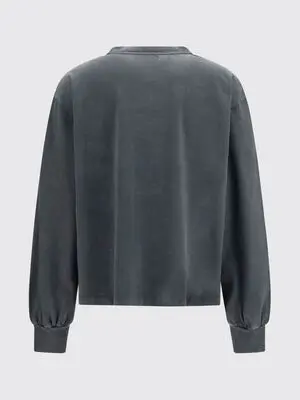 GANNI Logo Print Cotton Crewneck Jumper