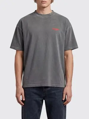 REPRESENT Crew Neck Cotton T-shirt With Contrast Logo - Black