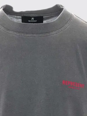 REPRESENT Crew Neck Cotton T-shirt With Contrast Logo