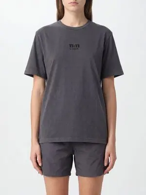 11:11 L.U.C.K. 11:11 L. U.c. K. Crewneck Cotton T-shirt With Tone-on-tone Logo - Grey