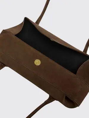 Yuzefi Oyster Suede Shoulder Bag With Double Handle