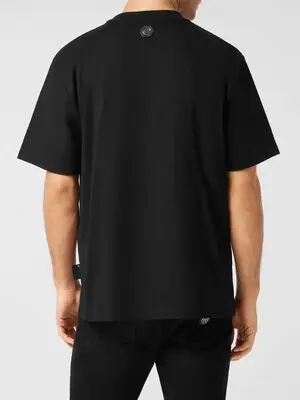 Philipp Plein Cotton T-shirt With Teddy Bear Print And Rhinestone Details