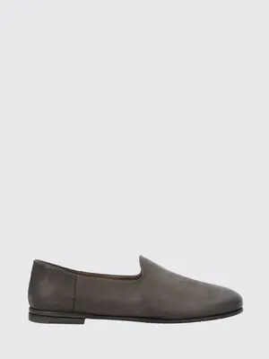 Premiata Aged Calf Leather Penny Loafers - Charcoal