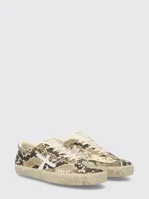Premiata Python-print Leather Lace-up Sneakers