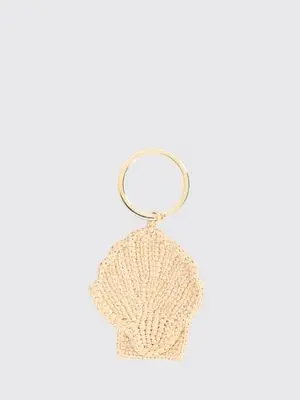 Manebí Shell Keyring In Shell-shaped Crochet Raffia - Beige