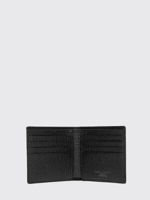 GIANNI CHIARINI Pebbled Leather Bifold Wallet With Logo Lettering