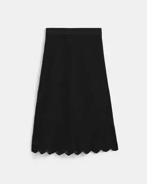 Everlane Lace-knit Midi Skirt - Black