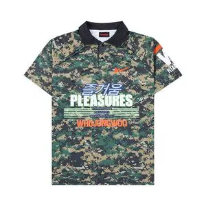 PLEASURES Jung Soccer Polo Jersey 'camo - Multicolor