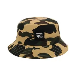 A BATHING APE Camo Bucket Hat - Yellow