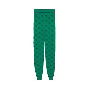 Gucci X Adidas Wool Jacquard Joggers /blue - Green