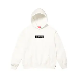 Supreme Paris Box Logo Hooded Sweatshirt - White