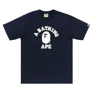 A BATHING APE Stone Eye College Tee - Blue