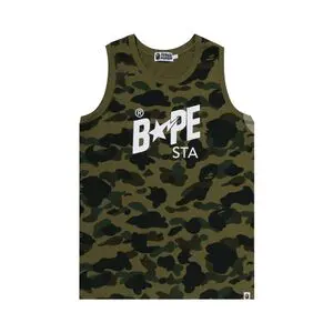 A BATHING APE 1st Camo Sta Tank Top - Green
