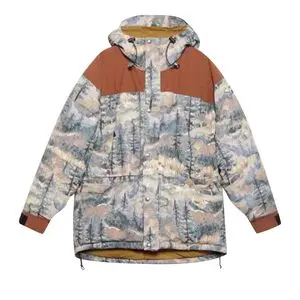 Gucci X The North Face Padded Jacket 'forest Print - Brown