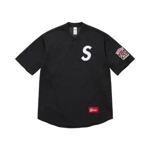 Supreme Shop S Logo Henley Tokyo - Black