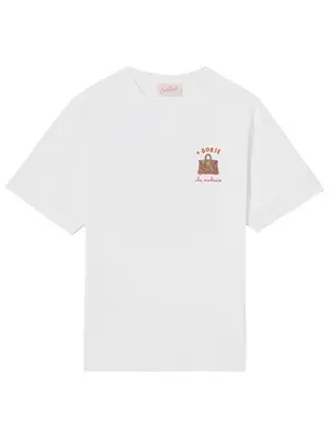 MC2 SAINT BARTH Emilie T-shirt With Embroidered Detail - White
