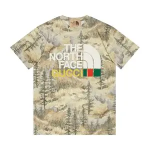 Gucci X The North Face T-shirt 'forest Print - Brown
