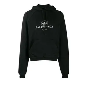 Balenciaga Mode Hoodie /white - Black