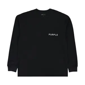 PURPLE BRAND Textured Jersey Long-sleeve Tee - Black