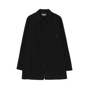 Yohji Yamamoto Chain Stitch Zip Opened Shirt - Black