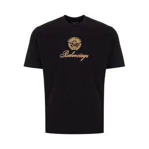 Balenciaga Qixi Crest T-shirt - Black