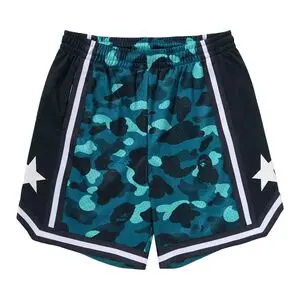 A BATHING APE Color Camo Mesh Relaxed Fit Shorts - Green