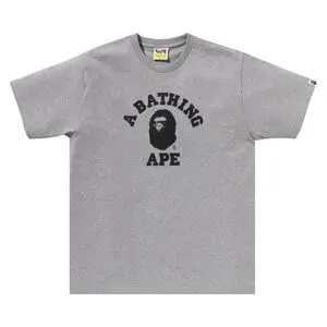 A BATHING APE Stone Eye College Tee - Grey