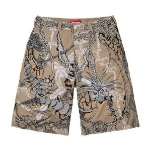 Supreme Wombat Embroidered Work Short - Tan