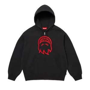 Supreme X Spitfire Zip Up Hooded Sweatshirt - Black
