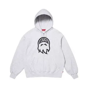 Supreme X Spitfire Zip Up Hooded Sweatshirt 'ash