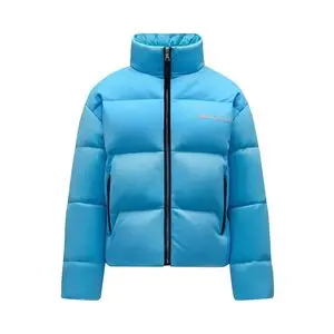 Palm Angels X Moncler Rodman Short Down Jacket 'light White - Blue
