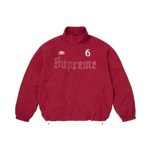 Supreme X Umbro Rhinestone Track Jacket - Red