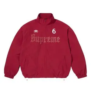 Supreme X Umbro Rhinestone Track Jacket - Red