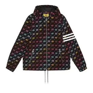 Gucci X Adidas Gg Trefoil Stripe Jacket /multicolor - Black