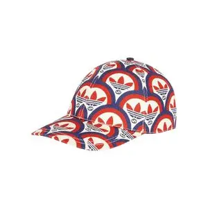 Gucci X Adidas Trefoil Print Baseball Cap /white/blue - Red