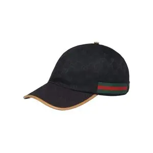 Gucci Gg Canvas Baseball Cap /beige - Black