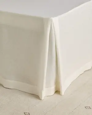 Quince European Linen Bed Skirt - Ivory