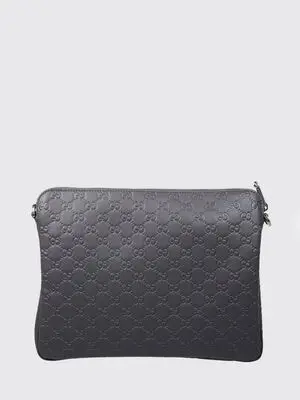 Gucci Monogram Embossed Shoulder Bag - Gray
