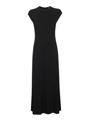 TOTEME Black Fluid Stretch Jersey Long Dress - Multicolor