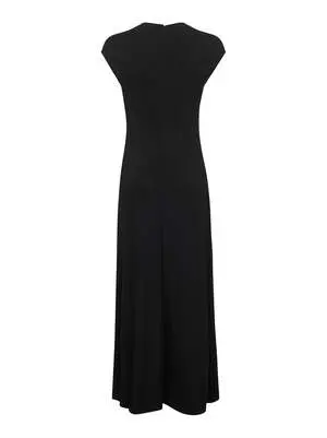 TOTEME Black Fluid Stretch Jersey Long Dress - Multicolor