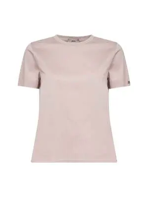 Herno Powder Pink Chic Cotton Jersey And New Techno Taffeta T-shirt - Multicolor