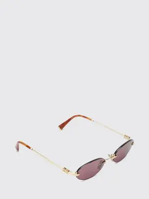 Miu Miu Oval Sunglasses - Gold