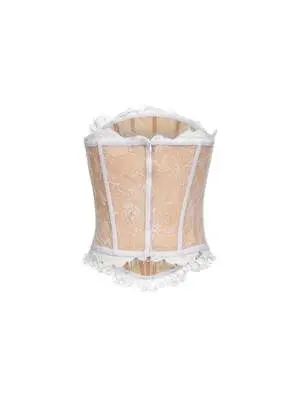 Giuseppe Di Morabito White Lace Bustier Top